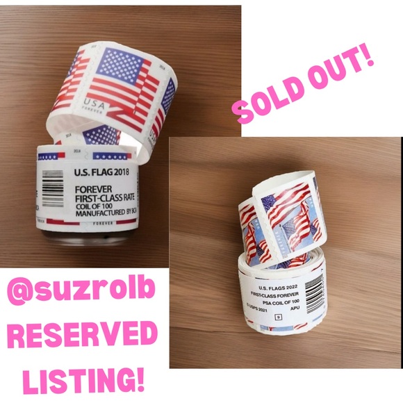 USPS | Office | Reserved Forever Stamps 222 Us Flag Postage One Roll 00 ...